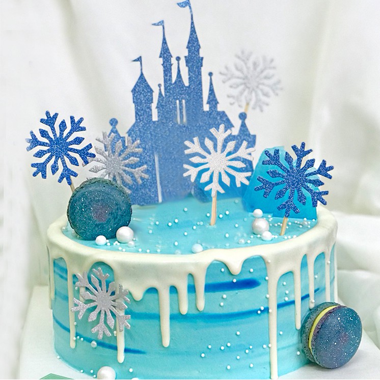 Frozen Princess Castle Snowflake Cake Topper | Shopee Malaysia