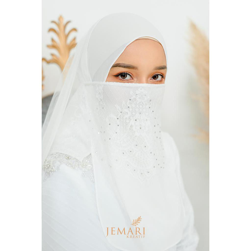 Bridal Niqab French Lace Offwhite Exclusive Niqab Wedding Niqab Fashion ...