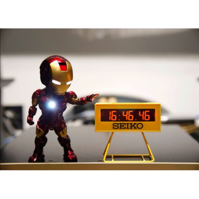 ORIGINAL Seiko QHL062Y Yellow Miniature marathon timer Digital Clock ...