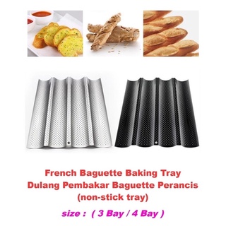 French Baguette Baking Tray / Dulang Pembakar Baguette Perancis (4 wave ...