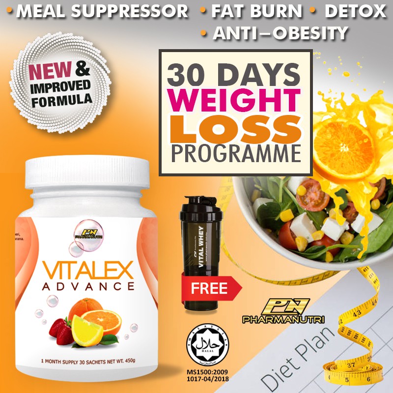 Vitalex Advance Halal Fat Burner 30 Sachet [Original] With Hologram ...
