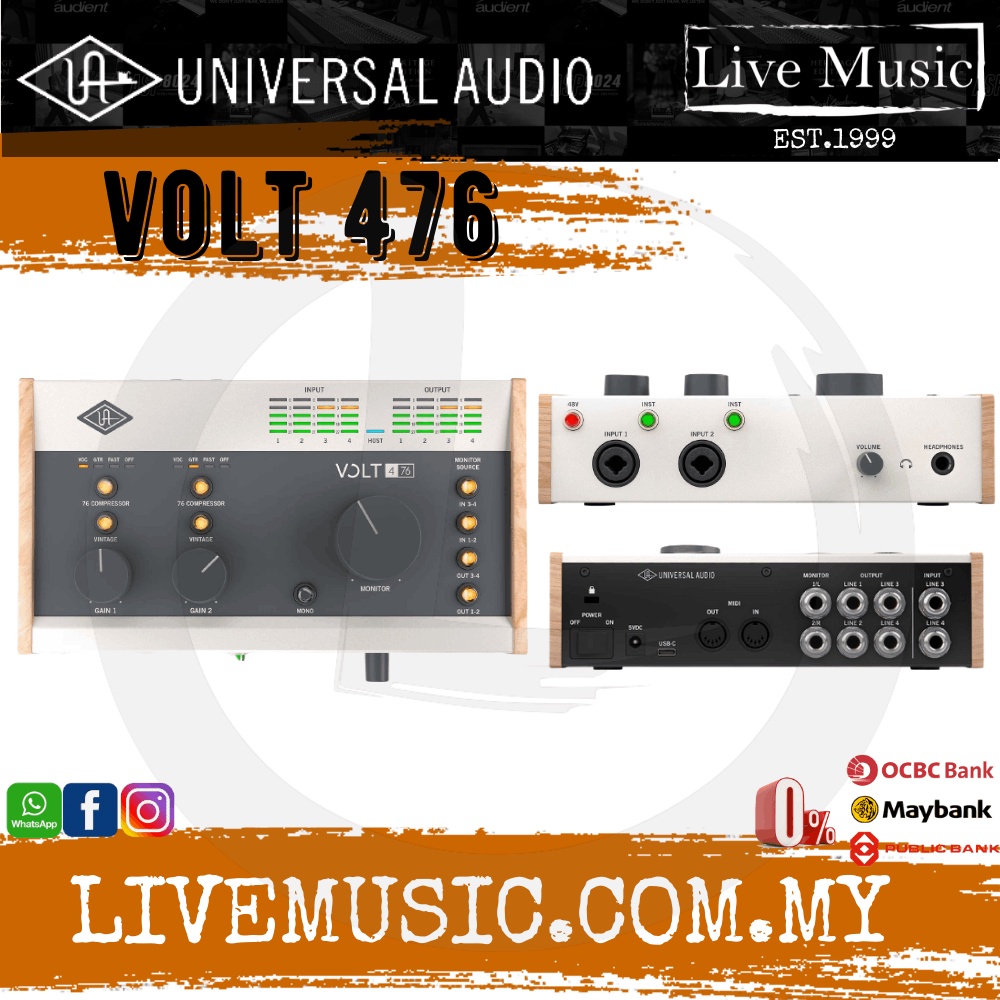 Universal Audio Volt 476 USB-C Audio Interface ( Volt476 / Volt-476 ) | Shopee Malaysia