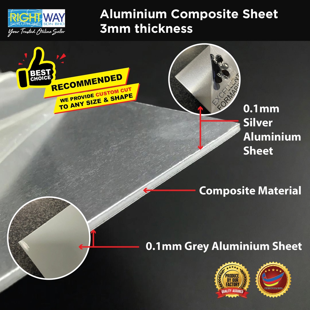 3mm THICKNESS ALUMINIUM COMPOSITE SHEET | 0.1mm THICKNESS ALUMINUM ...