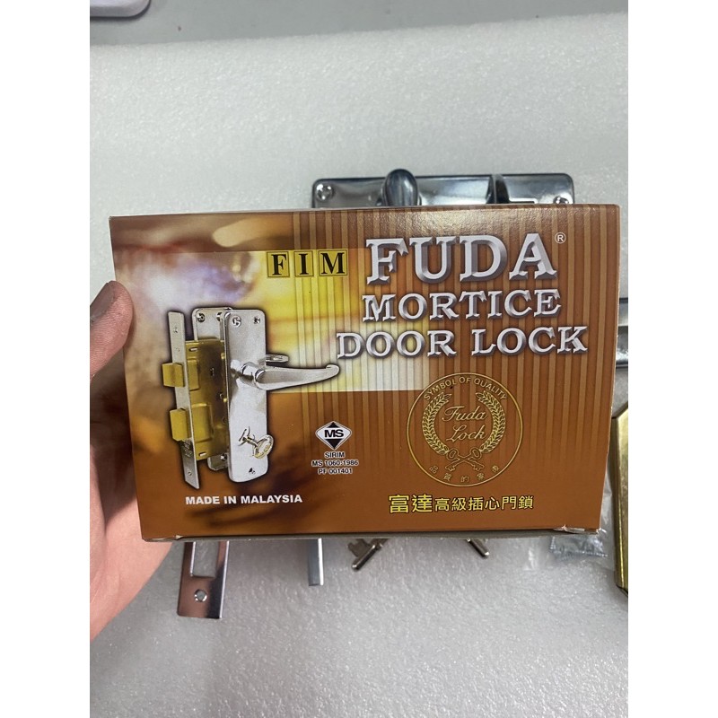FUDA mortice lock ( fuda lock ) (kunci pintu gate) SIRIM quality 100% ...
