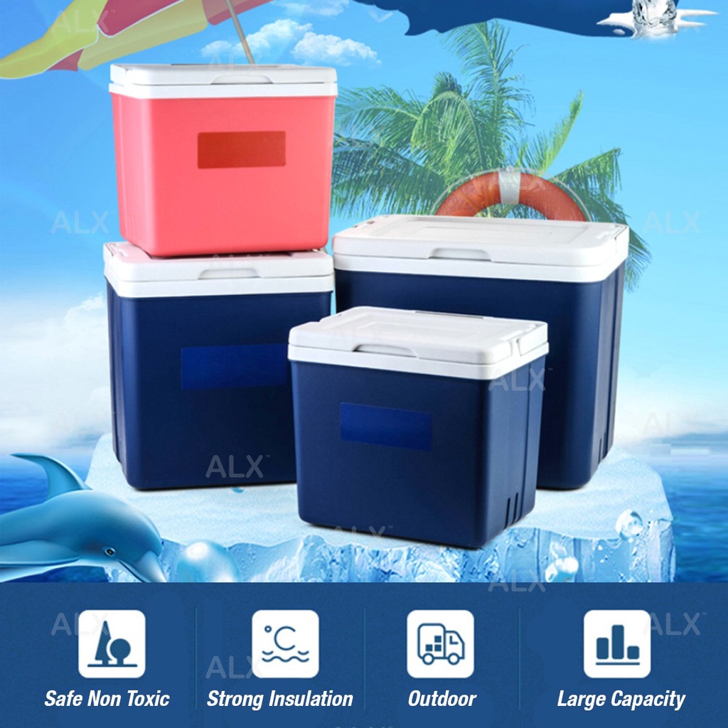 ALX 10L/16L/26L Cooler Box Kotak Penyejuk FREE Freezer Ice Pek Ais Food ...