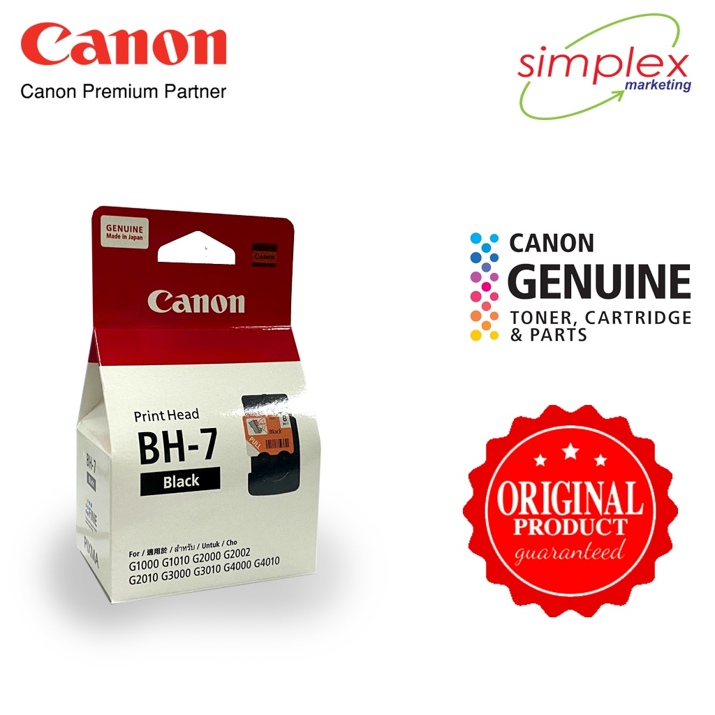 Canon BH 7 BLACK / CH 7 Printhead Cartridge - for PIXMA G1000/G1010 ...