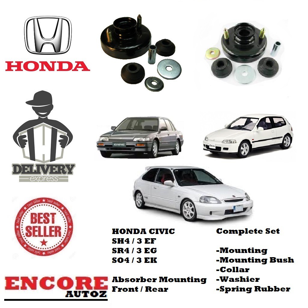 HONDA CIVIC SH4 EF SR4 EG SO4 EK ABSORBER MOUNTING COMPLETE SET ...