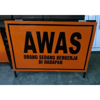 PAPAN TANDA AWAS / PAPAN TANDA V-STAND / SIGNBOARD AWAS | Shopee Malaysia