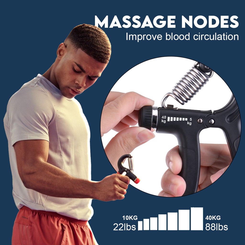 Vigor Fitness Adjustable Heavy Hand Gripper (10kg / 40kg) | Shopee Malaysia