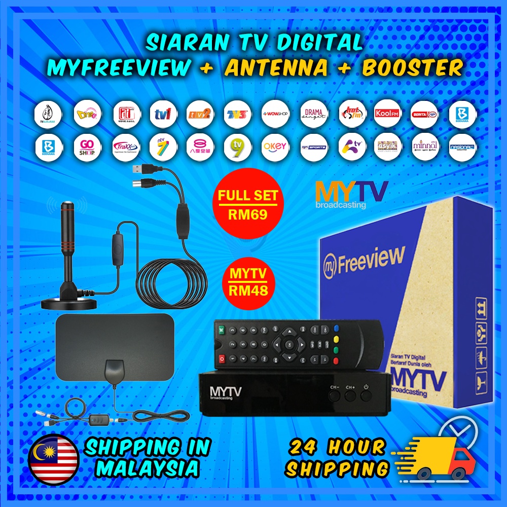 MYTV Original Malaysia Digital TV Myfreeview DVB T2 Decoder Television ...