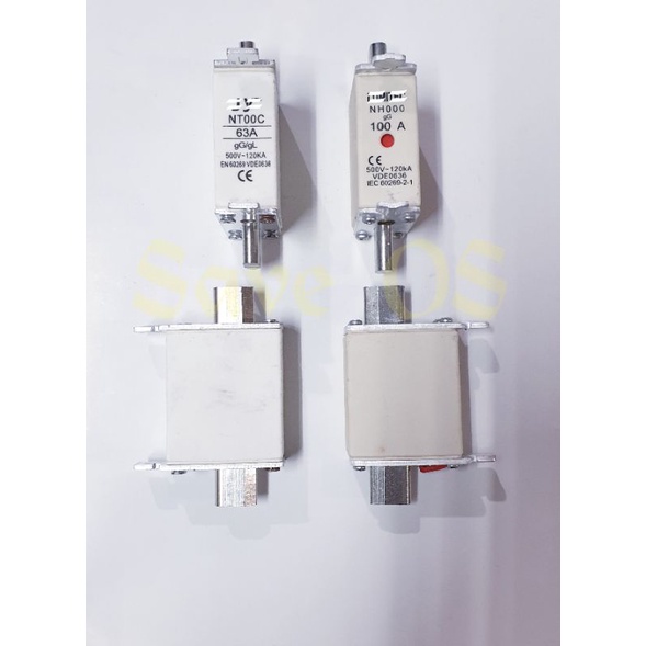 NT00C 63A/100A CERAMIC BLADE FUSE LINK 500V 120KA(TNB CUT OUT FUSE ...