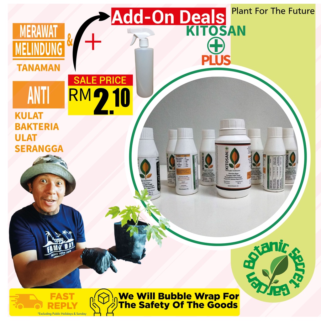 Kitosan Plus Baja Organik Tanaman Benih Anti Bakteria Kulat Ulat ...