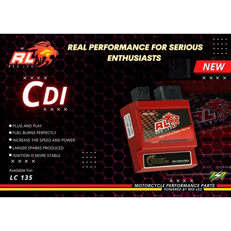RED LEO SUPER RACING CDI FOR YAMAHA LC 135 125ZR EX5 DAN WAVE100 PNP ...