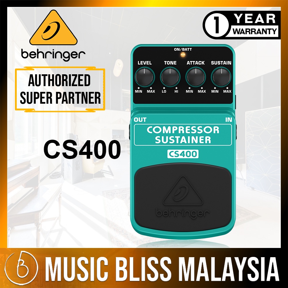 Behringer CS400 Compressor/Sustainer Guitar Effects Pedal (CS-400 / CS ...