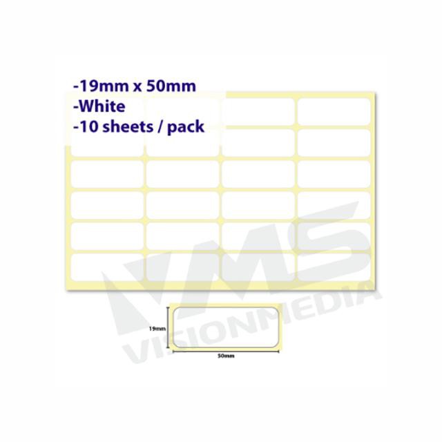 LABEL STICKER 19MM X 50MM (WHITE) | Shopee Malaysia