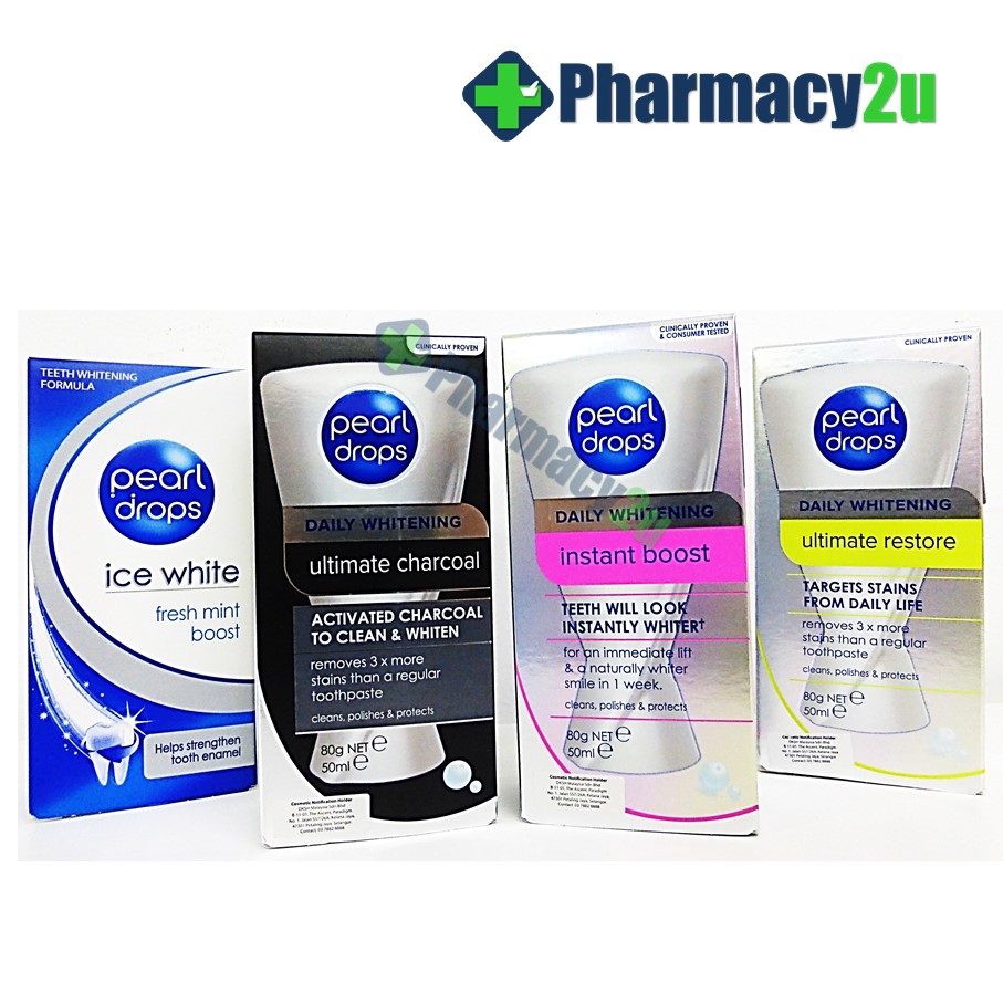 PEARL DROPS DAILY WHITENING/INSTANT BOOST/ICE WHITE/ULTIMATE CHAROAL ...