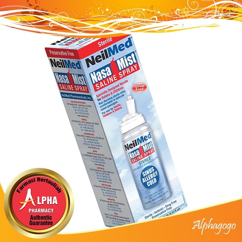 NeilMed Nasa Mist Saline Spray 75ml | Shopee Malaysia