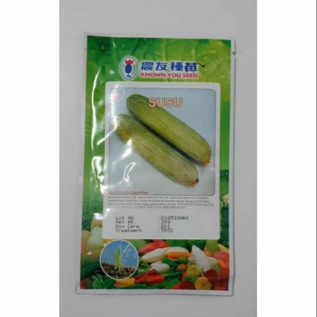 Benih Timun Batang Susu Known-You Seed Repack | Shopee Malaysia