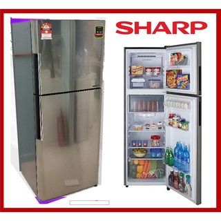 Sharp 320 Litre SJ325MSS 2 Door No Frost Refrigerator Fridge With 10 ...