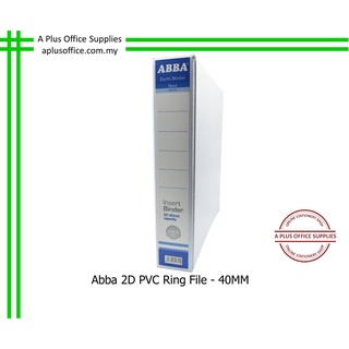 ABBA 2D PVC Ring File / Fail Kulit Keras Putih - 25MM, 40MM, 50MM, 65MM ...