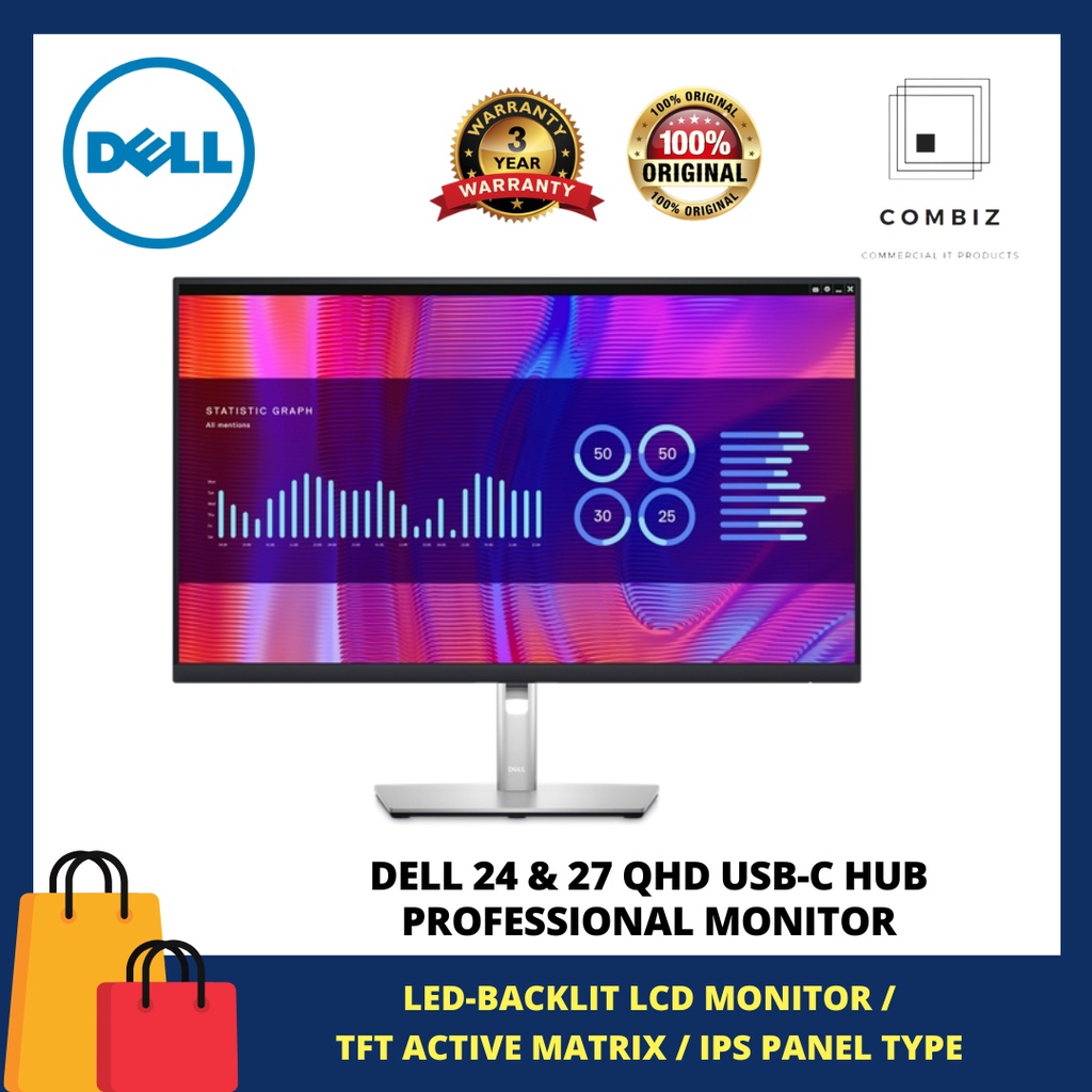 DELL 24 & 27 QHD USB-C HUB PROFESSIONAL MONITOR ( P/N: P2423DE, P2723DE ...