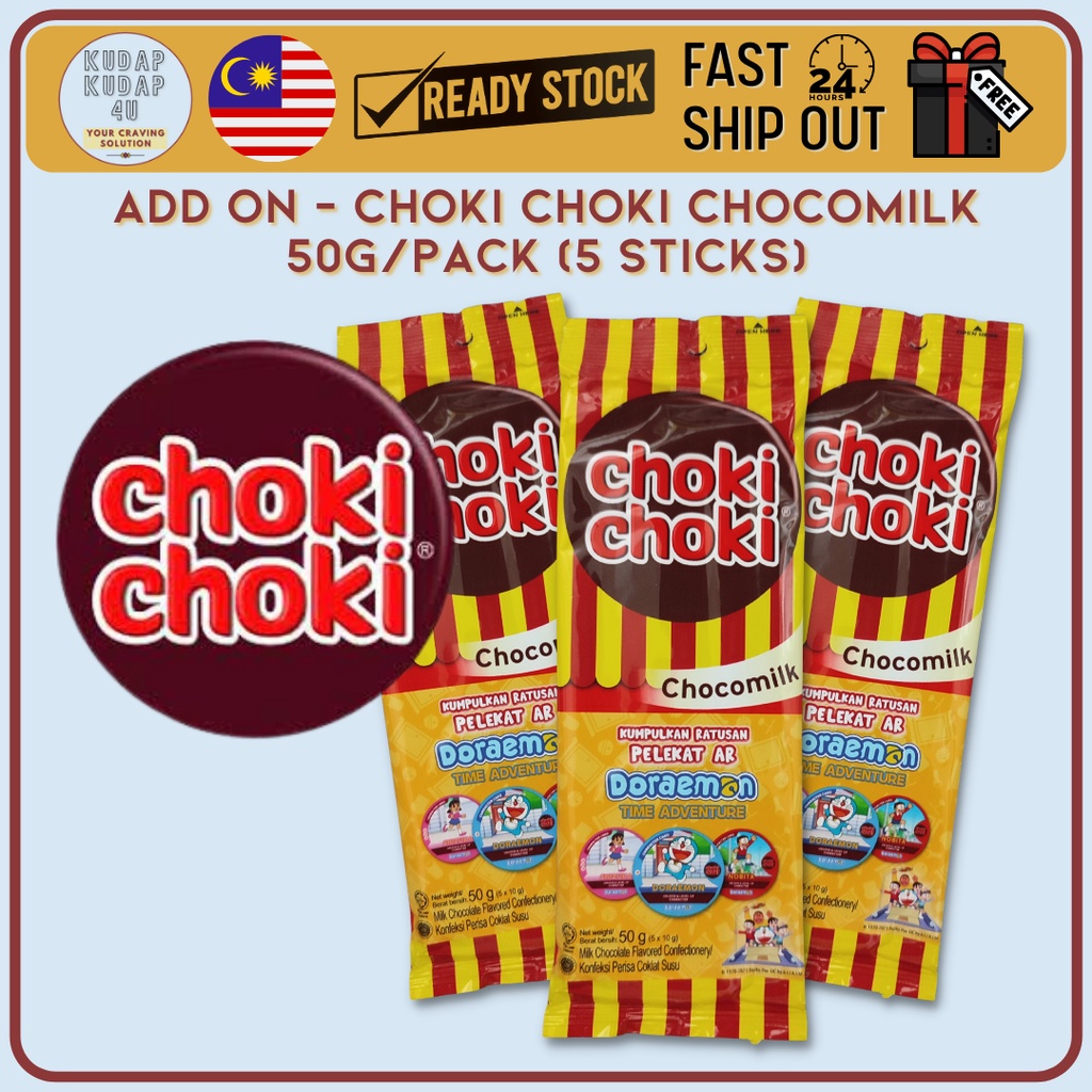 Choki Choki Chocomilk 50g/pack (5 Sticks) Individual Pack Halal ...