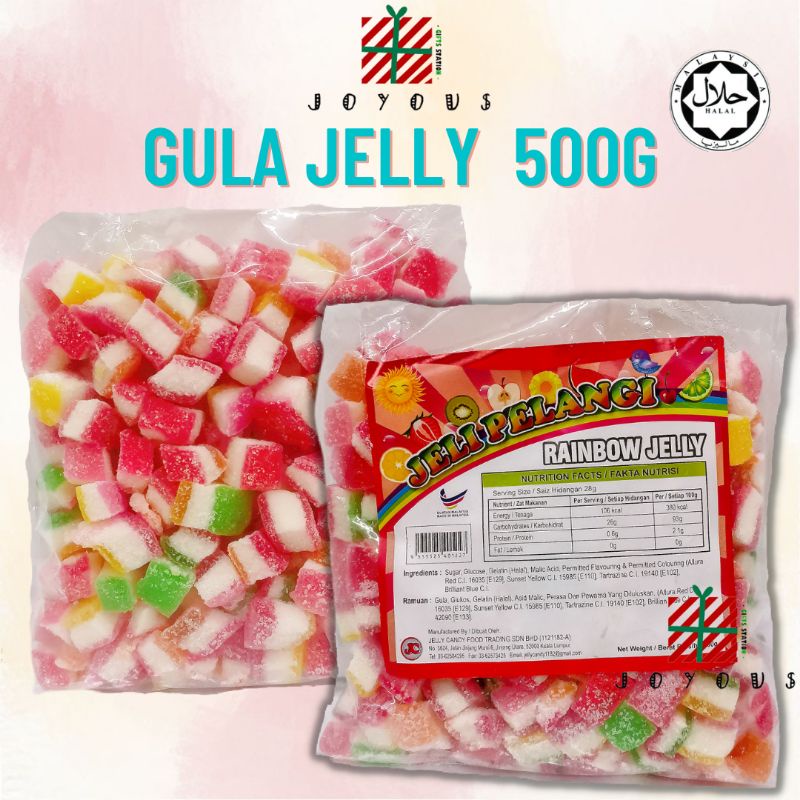 500g Rainbow Jelly / Gula Jelly / Gummy Fruit Flavour | Shopee Malaysia