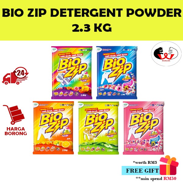 Bio Zip Detergent Powder/Sabun Serbuk Pencuci Baju [2.3KG] - Colour ...