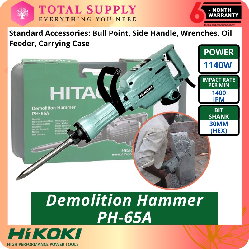 HIKOKI PH-65A DEMOLITION HAMMER PH 65A HACKER ( PH65A ) | Shopee Malaysia