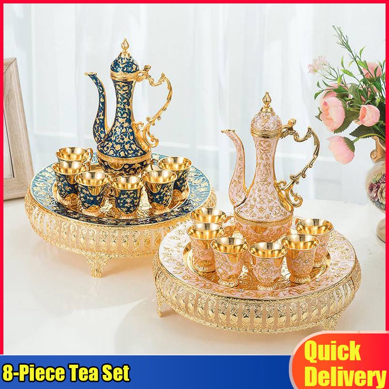 8 PCS tea set Coffee tableware cawan buffet set tea set tea pot set ...