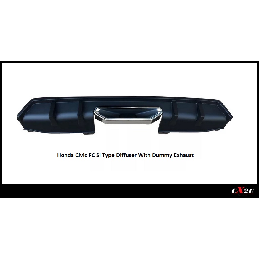 Honda Civic FC Si Type Rear Diffuser Si Design Diffuser with Dummy ...