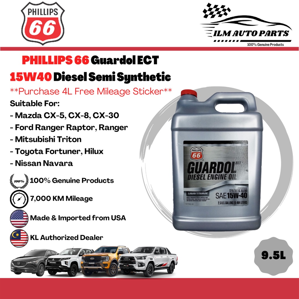 [ILM]PHILLIPS 66 Guardol ECT CK4 15W40 9.464L Diesel Semi Synthetic ...