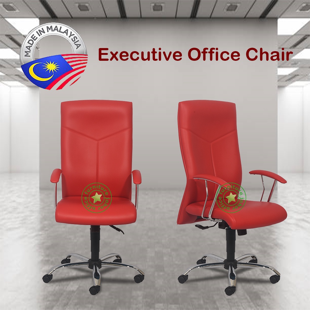 OFJ-091 Executive Fabric & PU Leather Office Chair / High Back Chair ...