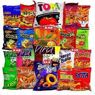 Snack /Jajan Pack Kecil/Oriental/Snek Ku/Vira/Bika/Toki/Pop Corn ...