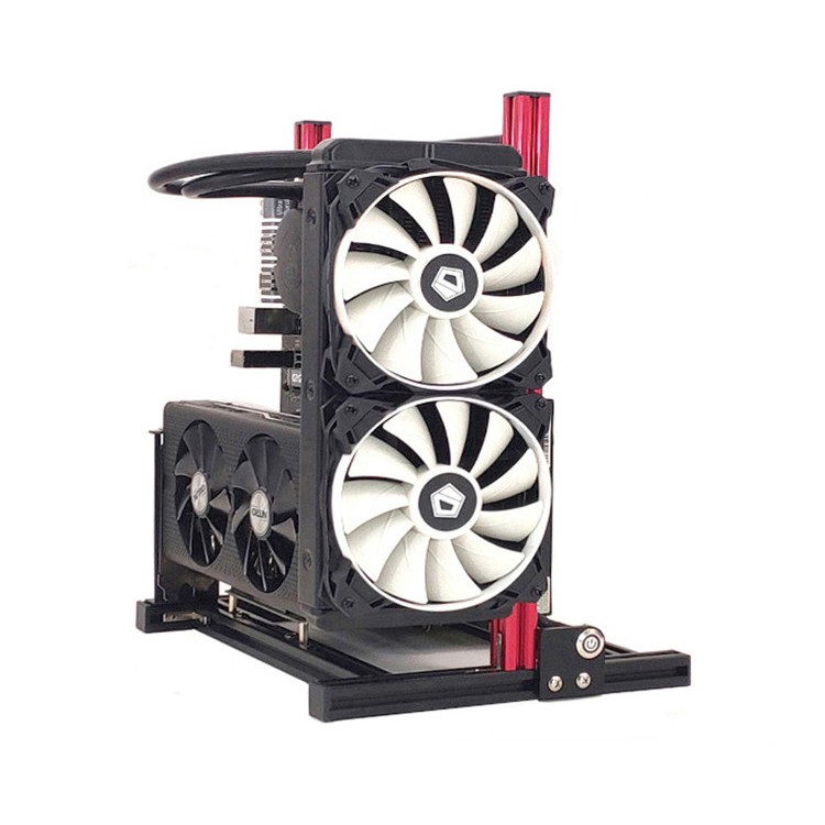 All aluminum open atx chassis 120 240 water cooled pci-e diy mini atx ...