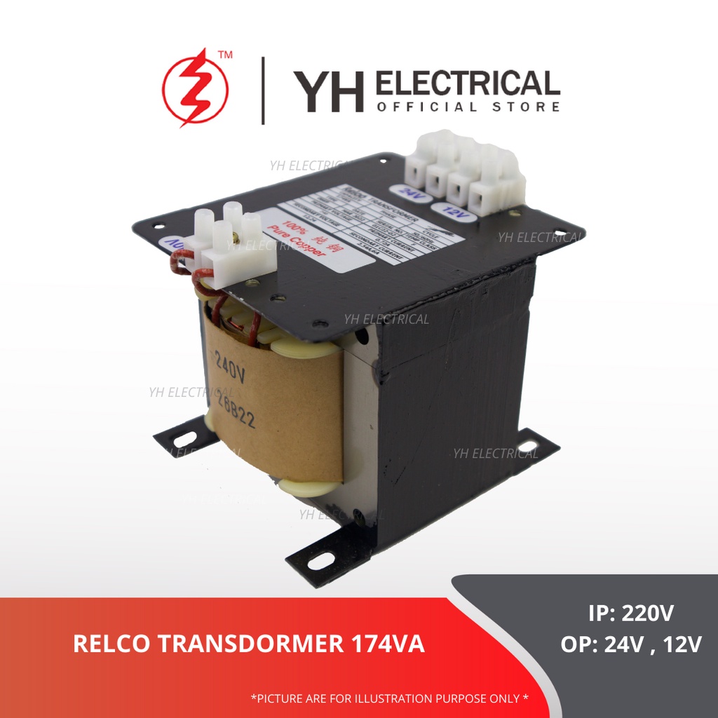 RELCO Step Down Transformer 1Phase 174VA 100% Pure Copper | Shopee Malaysia
