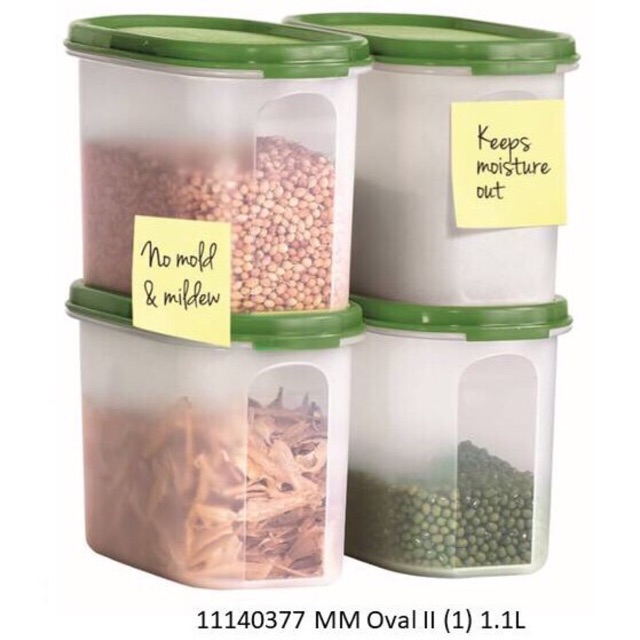 Tupperware MM Oval II (4pcs) 1.1L | Shopee Malaysia