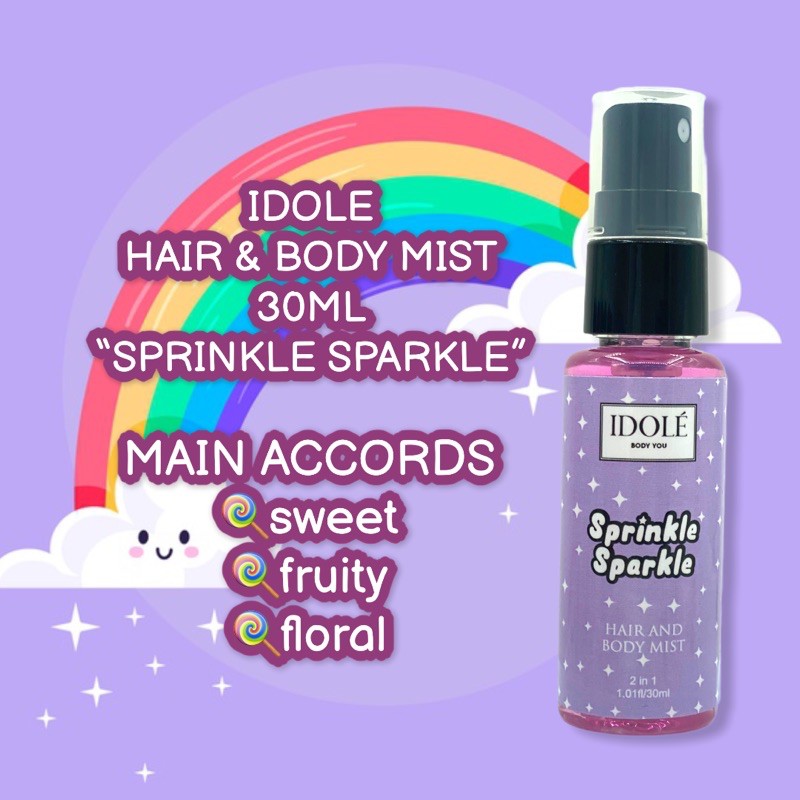 IDOLE SPRINKLE SPARKLE HAIR & BODY MIST | Shopee Malaysia