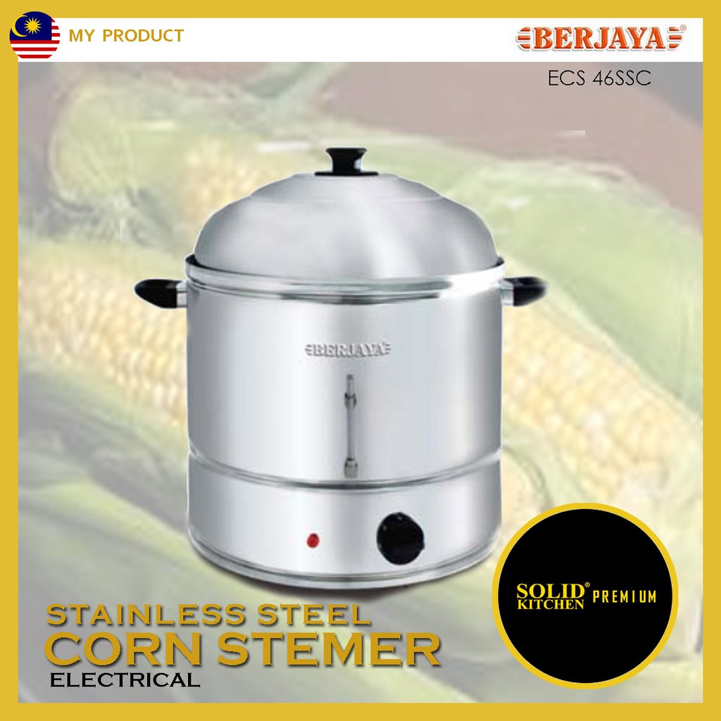 BERJAYA STAINLESS STEEL ELECTRICAL CORN STEAMER | ECS 46SSC | Shopee ...