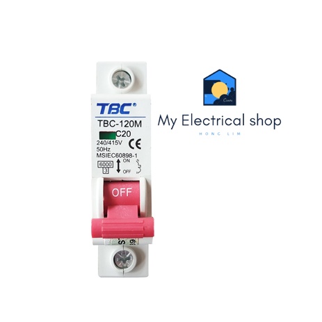 TBC Miniature Circuit Breaker *SIRIM TBC- 120M / MCB 20A | Shopee Malaysia