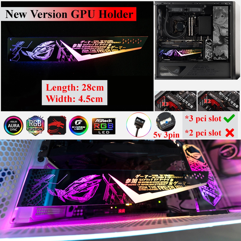 Preorder: NEW Design Graphics Card Holder GTX Bracket AMD GPU holder ...