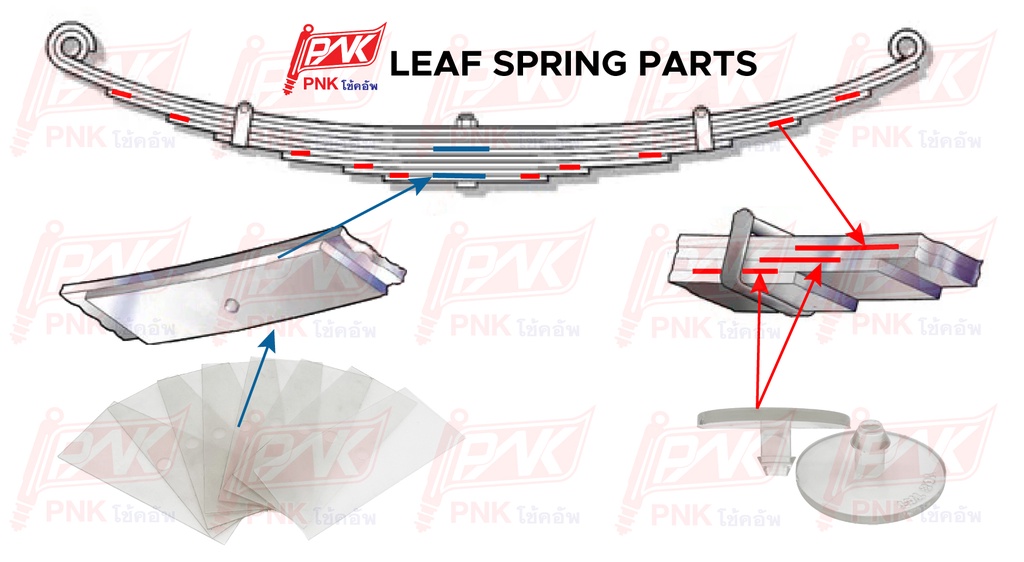 Leaf Spring Bush Centre Liner Silencer Pad Toyota Hilux Vigo Revo Isuzu ...