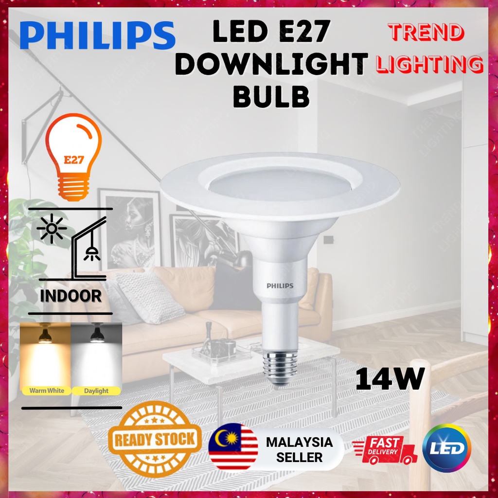 Philips 14W Mycare Led Adjustable Neck Bulb E27 Downlight Bulb Daylight ...