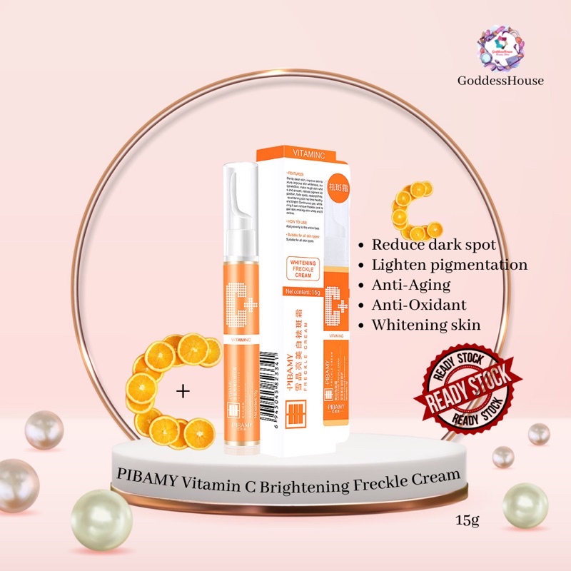 Pibamy Vitamin C Spot Whitening Brightening Freckle Cream | Shopee Malaysia