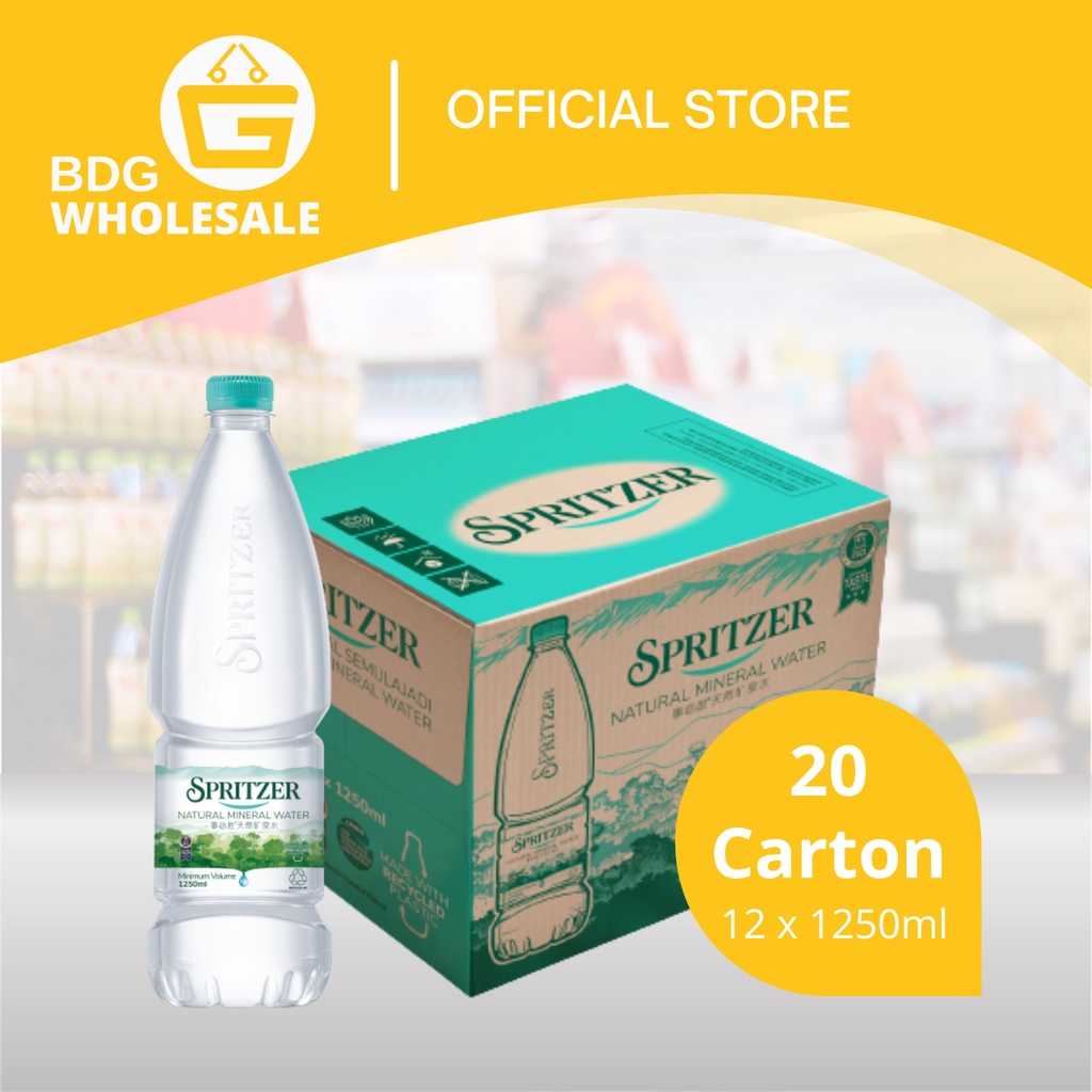 Spritzer Natural Mineral Water 12 x 1.25Lit | Shopee Malaysia