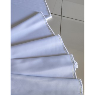 Kain Putih Nila & Hitam Line Kuning Jururawat 100%Polyester Gaberdine58 ...