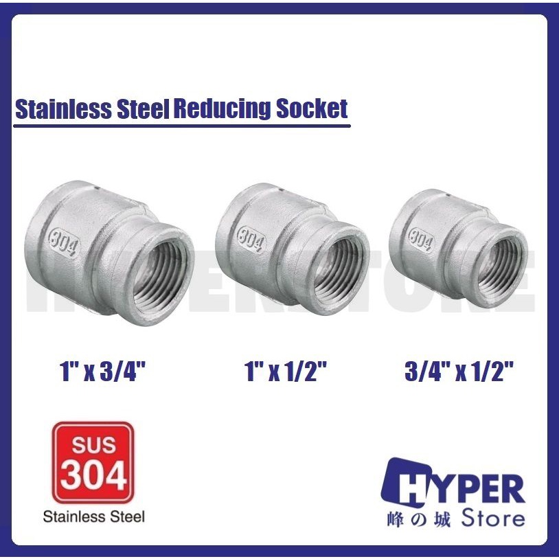 Stainless Steel Fitting | SUS304 Reducing Socket | Shopee Malaysia