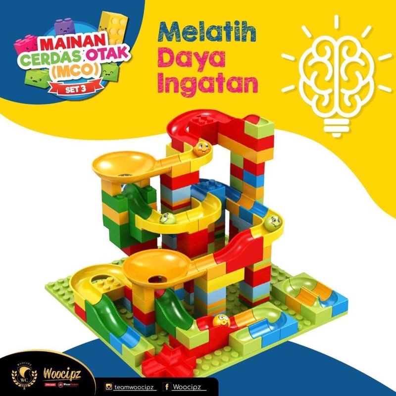 [READY STOCK] FUNNY BLOCKS - Roller Coaster Blocks with Balls for ...