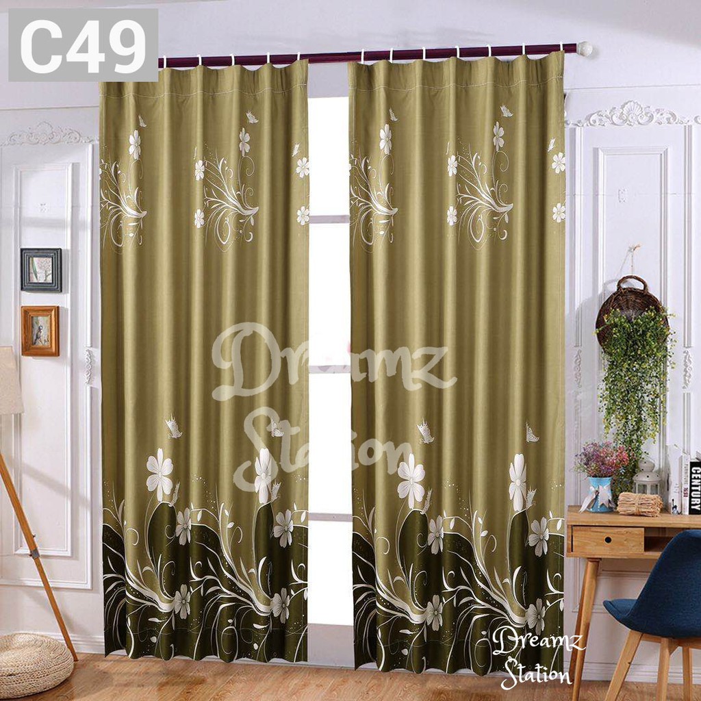 langsir sliding door*langsir blackout* B#MODERN CURTAIN / LANSIR Semi ...