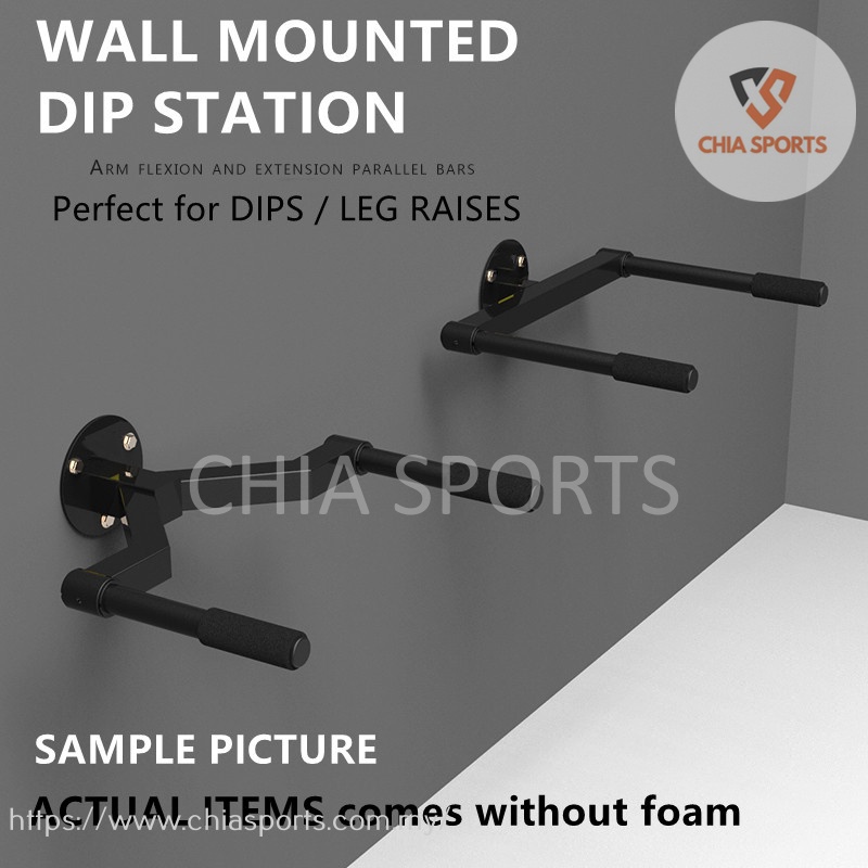 Wall Mounted Dip Bar Parallel Bars Wall Mount Dip Station Dipping Leg ...